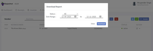 Vendor Management Suite – GrapesITech